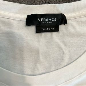 Versace | Shirts | Versace White Via Gesu Logo Tshirt | Poshmark